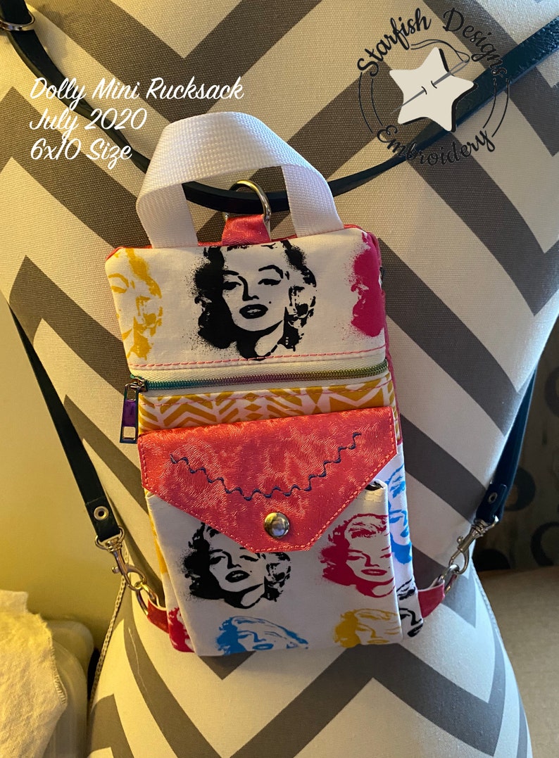 BUNDLE - Dolly Mini Rucksack Backpack - in the Hoop Zipper Bags - Lined ...