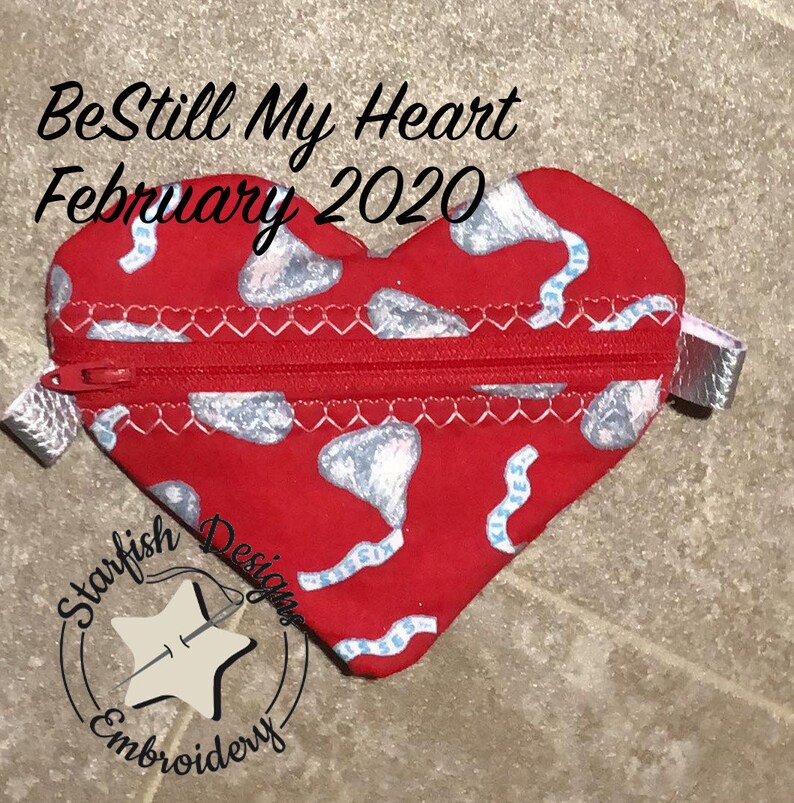 BUNDLE - Bestill My Heart Shaped Zipper Pouch - in the Hoop Zipper Bags ...