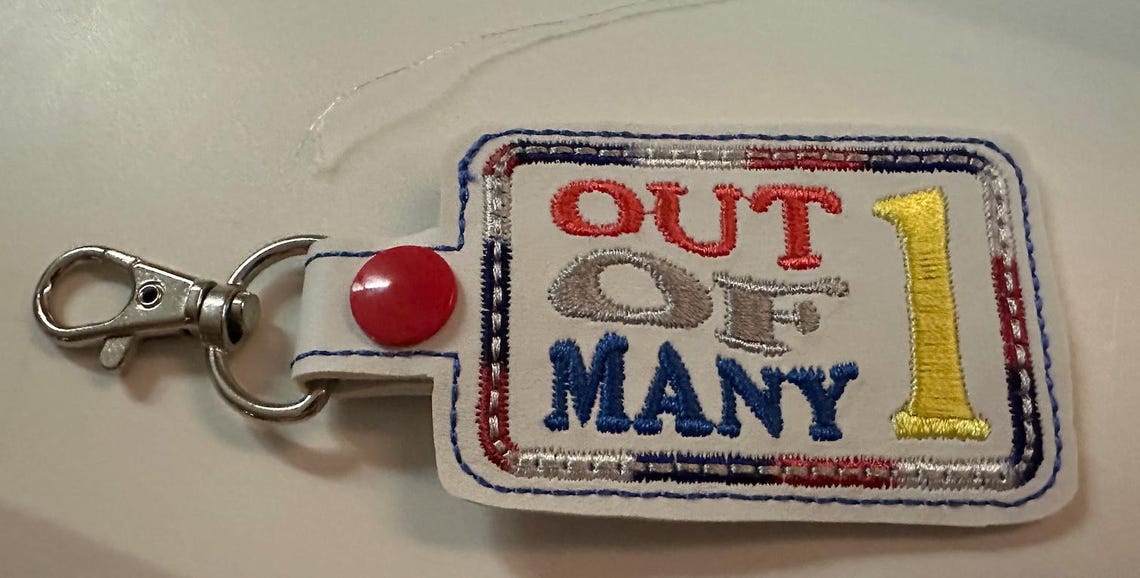 Out of Many 1 One Snap Tab Digital Embroidery Design - Etsy