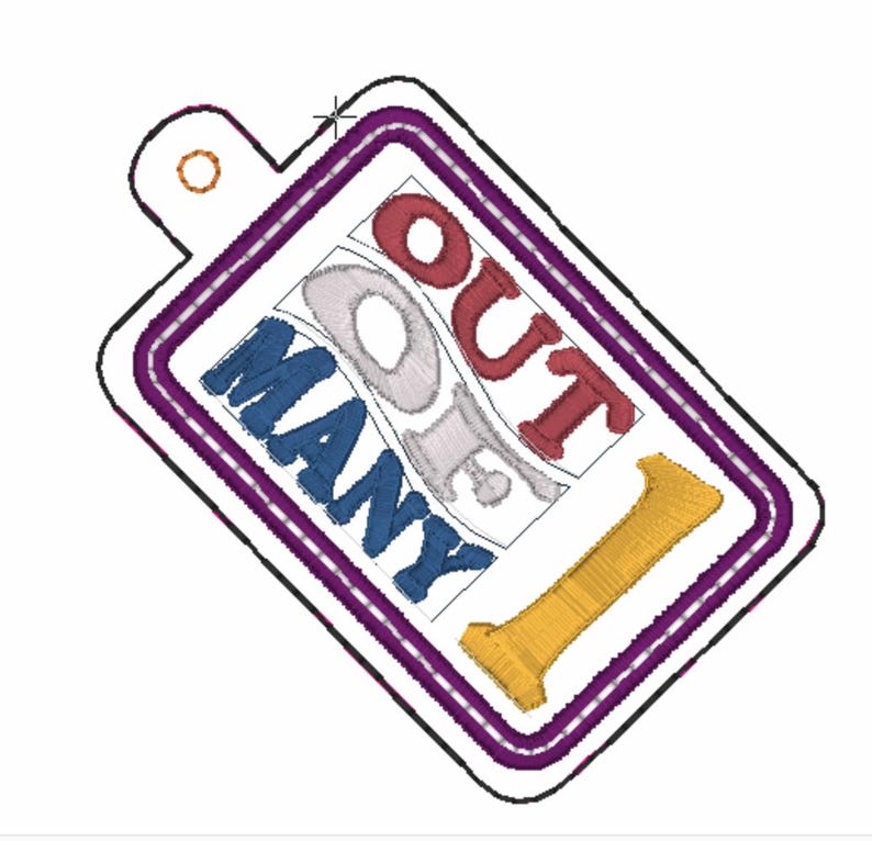 Out of Many 1 One Snap Tab Digital Embroidery Design - Etsy