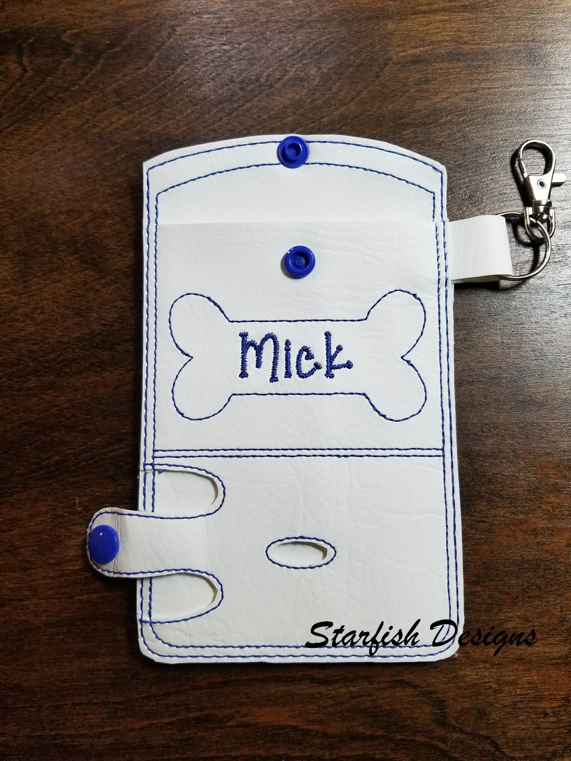 Doggie Poo Bag Holder With Treat Pocket ITH Embroidery Design - Etsy