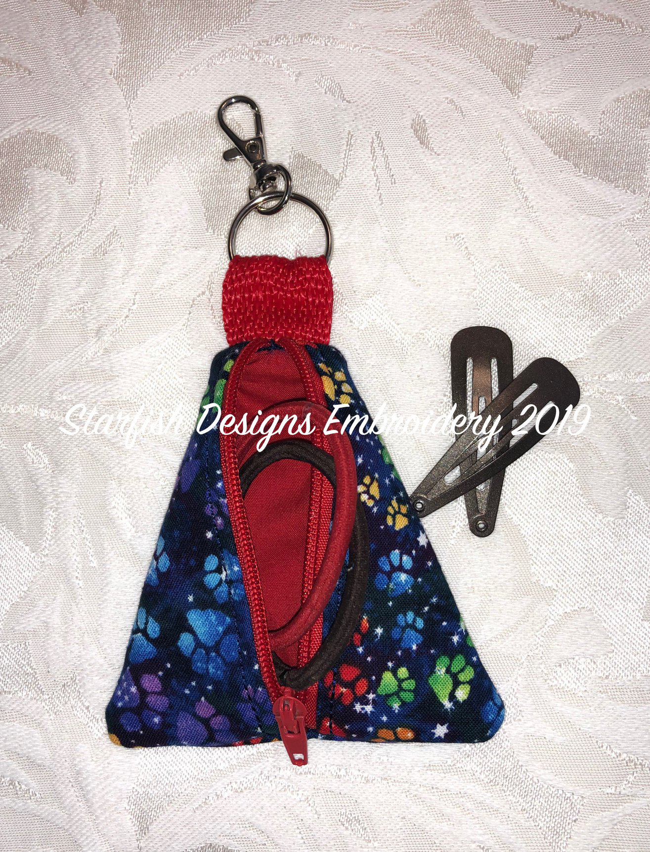 BUNDLE - in the Hoop ITH Triangle Key Fob Pouch Zipper Bag BOTH 4x4 ...