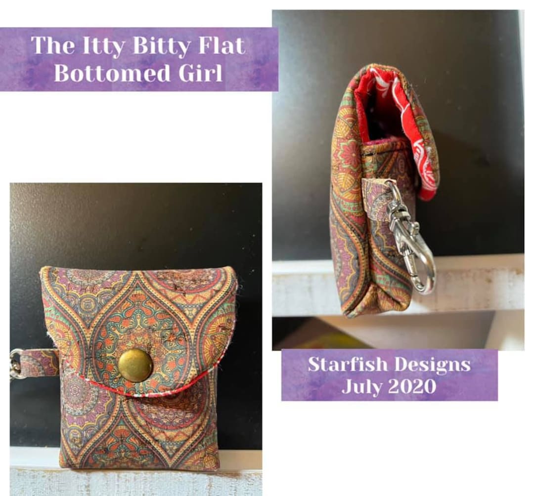 Itty Bitty Flat Bottomed Girl - Key Fob Pouch - Mini Flat Bottom Bag ...