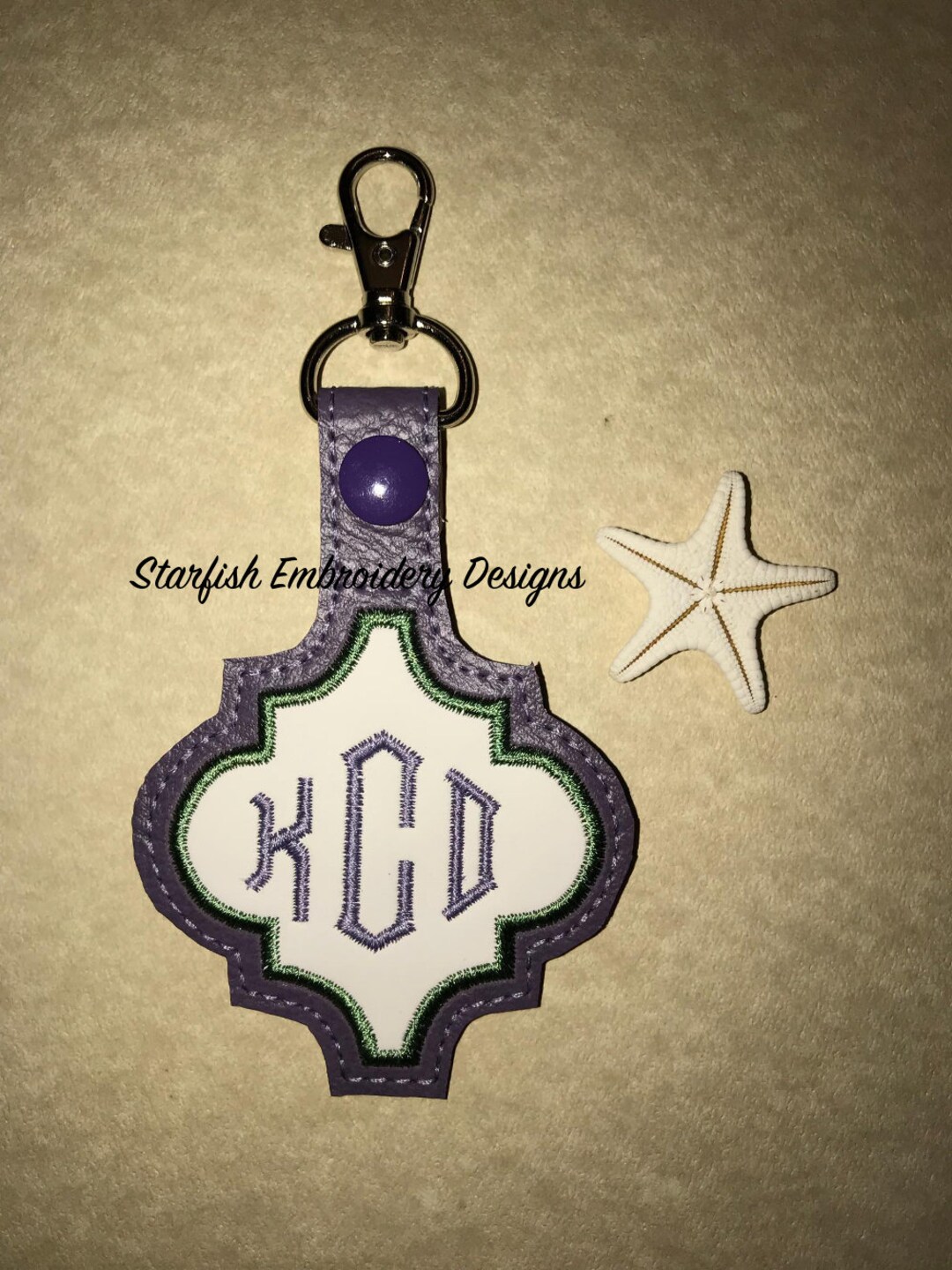 Arabesque Blank Applique Key Fob Snap Tab Embroidery Design - Etsy