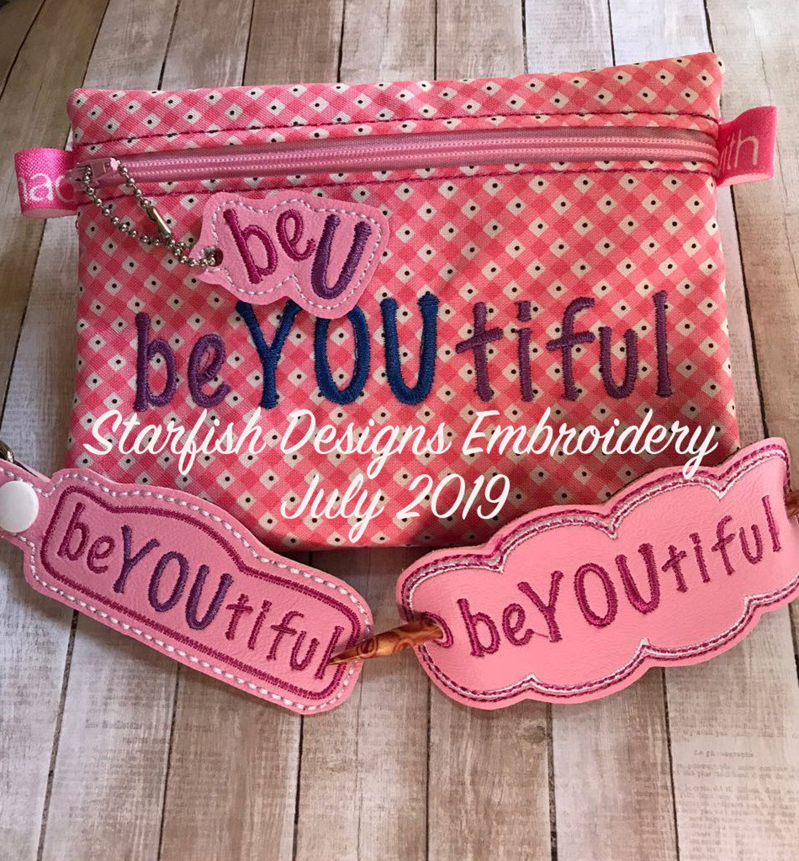 In the Hoop Bundle Beautiful Make up Bags 5x7 Hoop Lined | Etsy