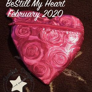 BUNDLE - Bestill My Heart Shaped Zipper Pouch - in the Hoop Zipper Bags ...