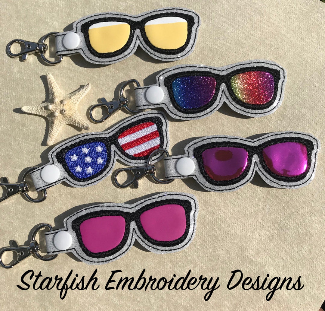 Starfish Designs' Sunglass Snap Tab Key Fob Applique and Filled ...