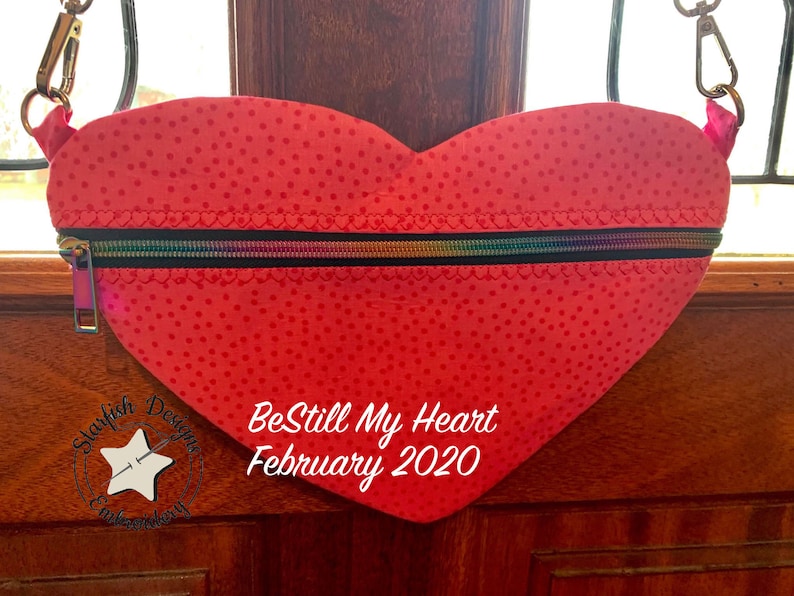 BUNDLE Bestill My Heart Shaped Zipper Pouch in the Hoop | Etsy