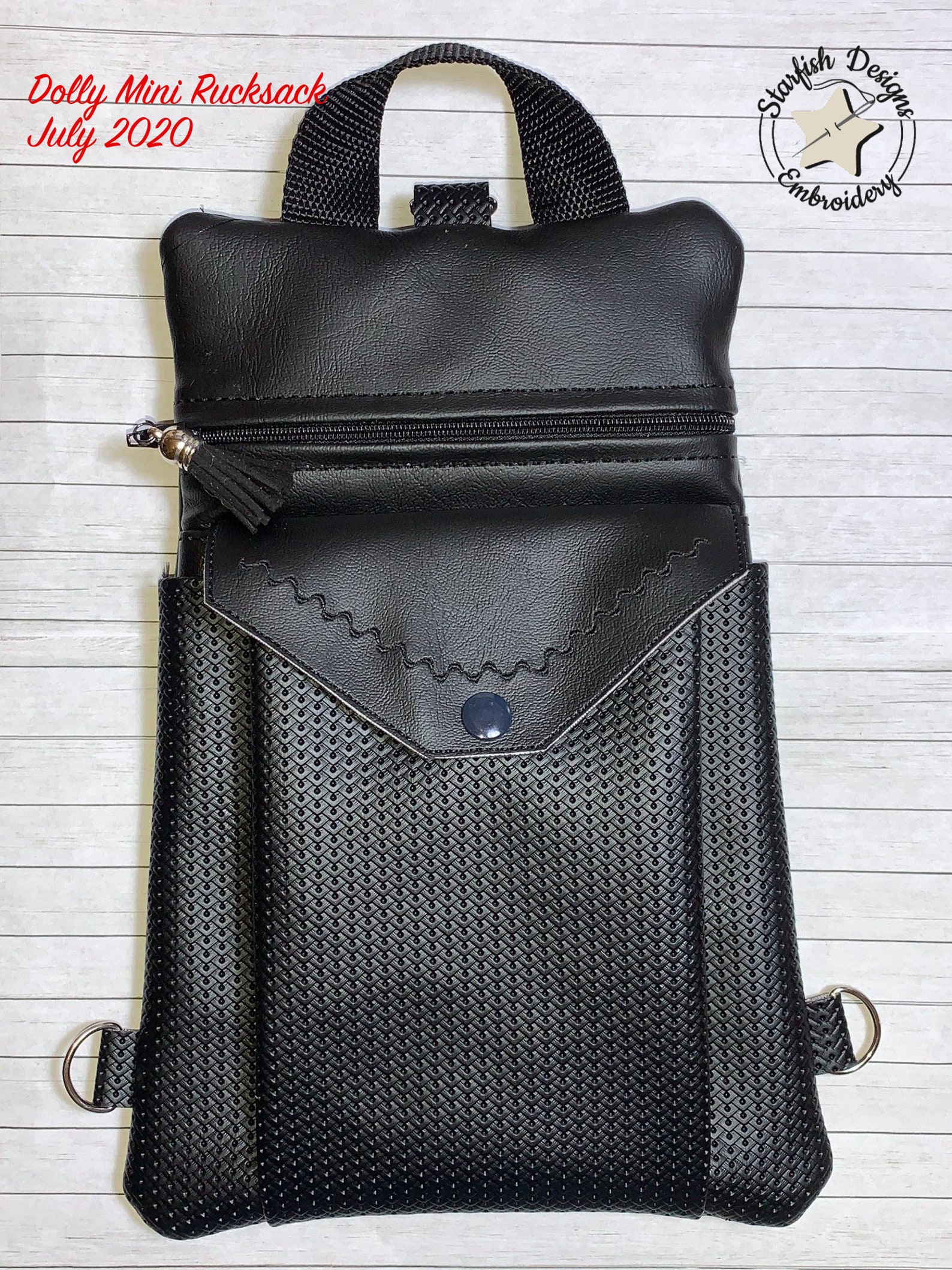 BUNDLE - Dolly Mini Rucksack Backpack - in the Hoop Zipper Bags - Lined ...