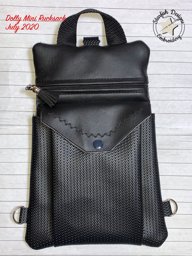 BUNDLE - Dolly Mini Rucksack Backpack - in the Hoop Zipper Bags - Lined ...