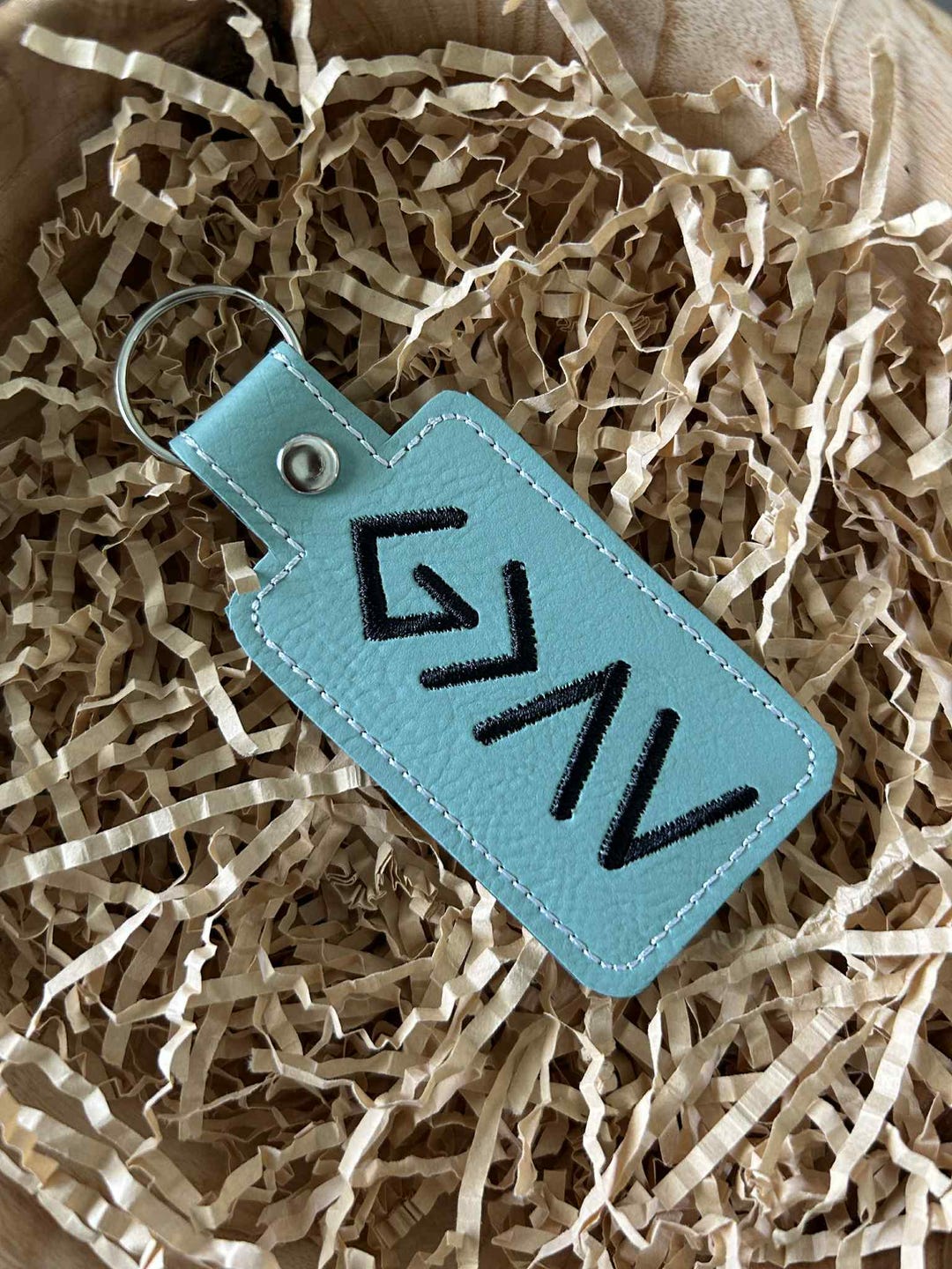 God is Greater - in the Hoop Eyelet, Snap Tab Key Fob - Embroidery ...