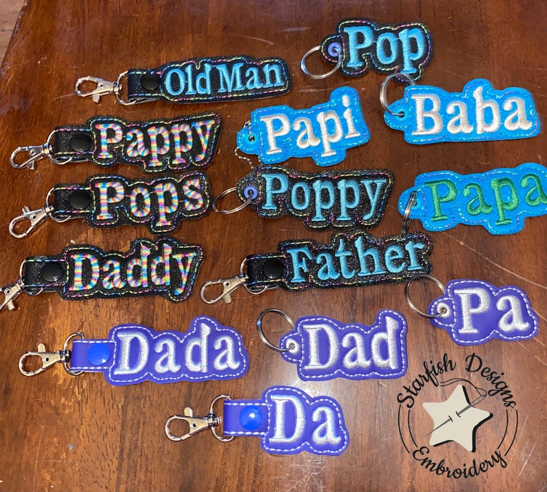 In the Hoop Father Dad Daddy Papa Pa Pops Baba Papi Snaptab and Eyelet ...