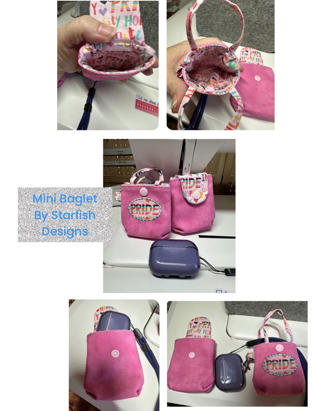 The Baglet Mini Purse - in the Hoop Design - 3 Sizes, 2 Styles, for 5 ...