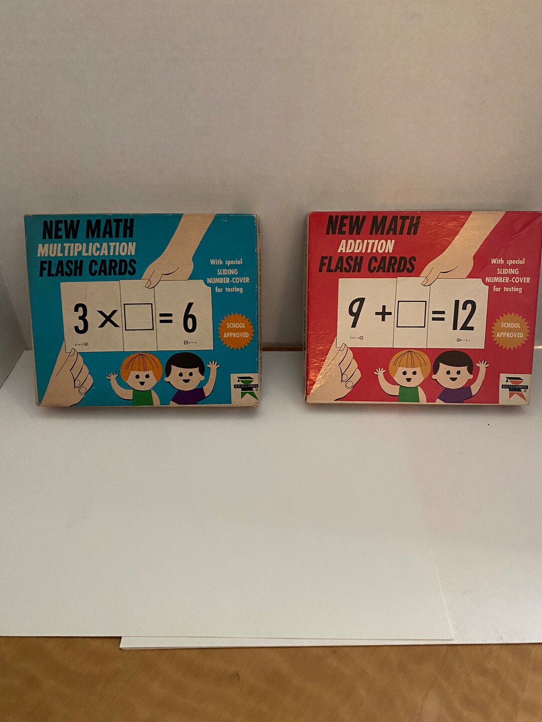 Two (2) Vintage 1966 Educational New Math Flash Cards by Ed-u-cards - Etsy