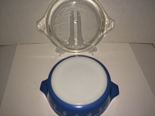 Vintage-pyrex-snowflake-blue 1 Pt-baking-dish With Glass Lid - Etsy