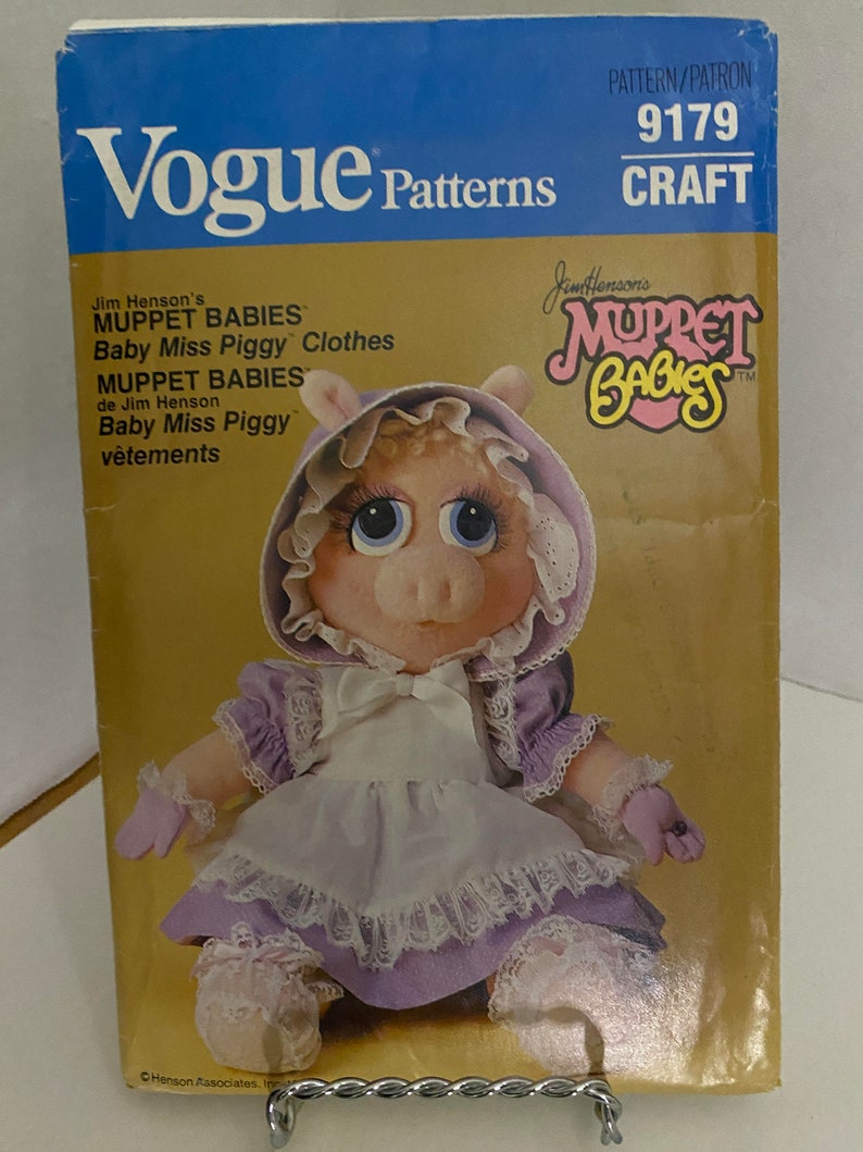 Vogue 9179 Baby Miss Piggy Muppet Babies Pattern Pinafore Dress Clothes ...