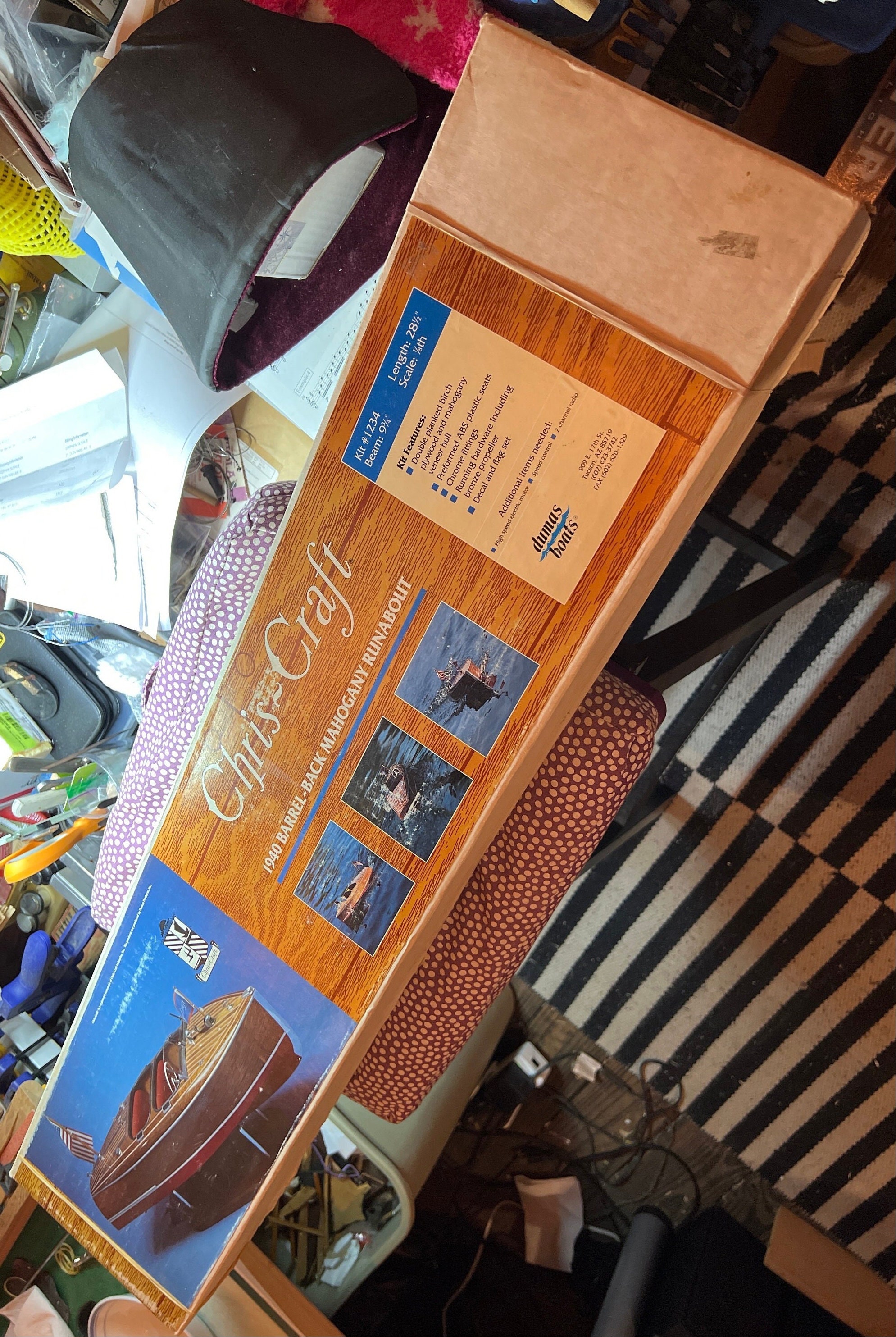 Chris Craft 1940 Barrel Back Motor Boat Kit #1234 Mahogany by Dumas, 28 ...