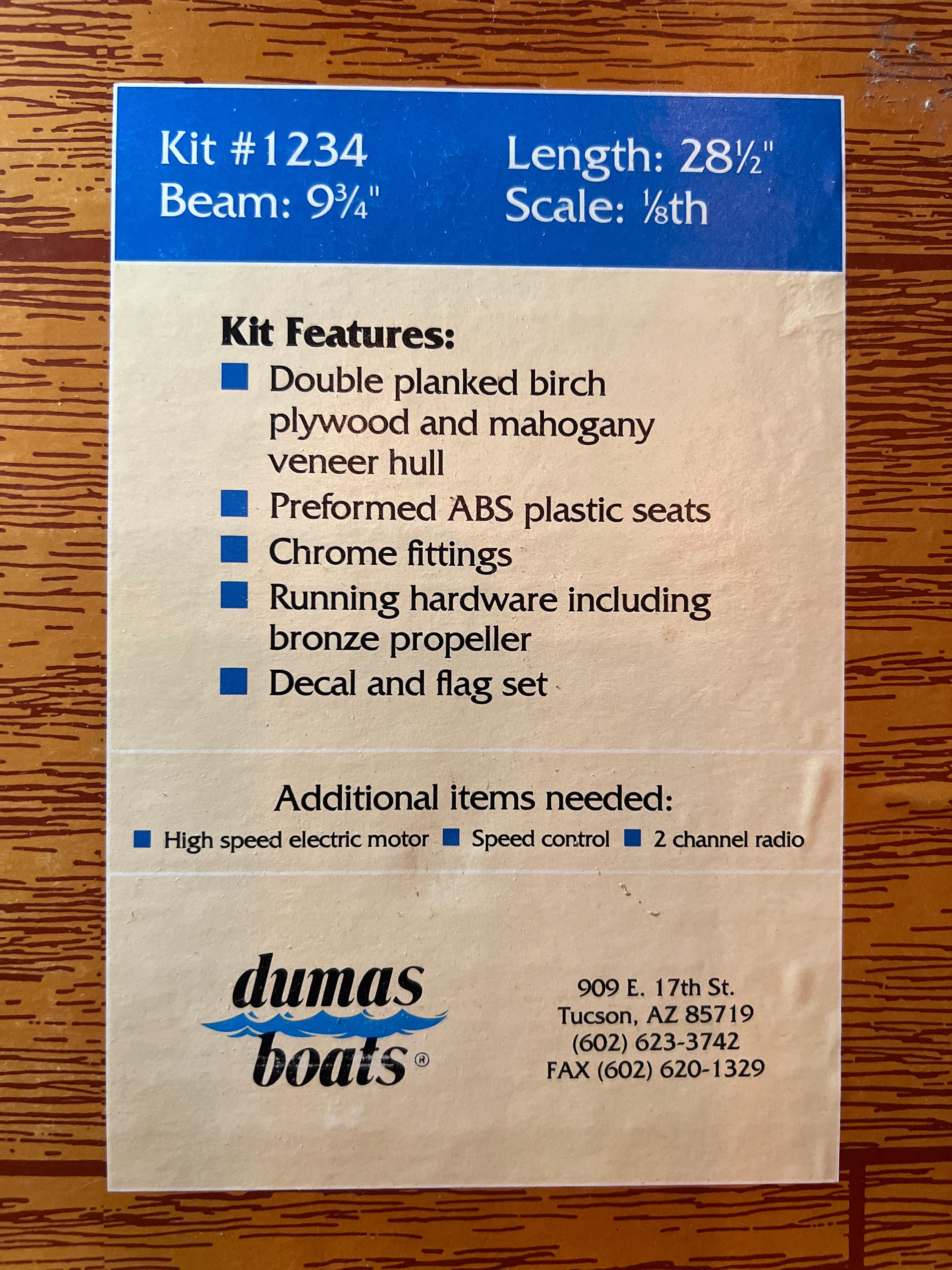 Chris Craft 1940 Barrel Back Motor Boat Kit #1234 Mahogany by Dumas, 28 ...