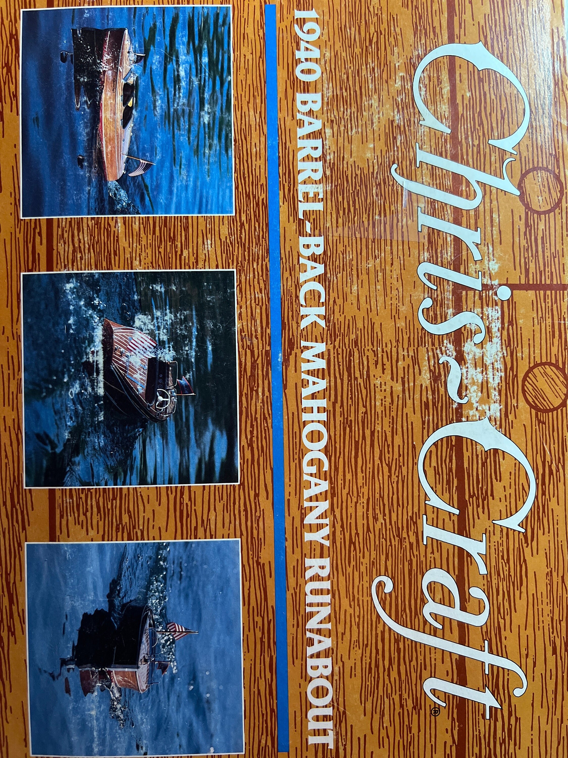 Chris Craft 1940 Barrel Back Motor Boat Kit #1234 Mahogany by Dumas, 28 ...