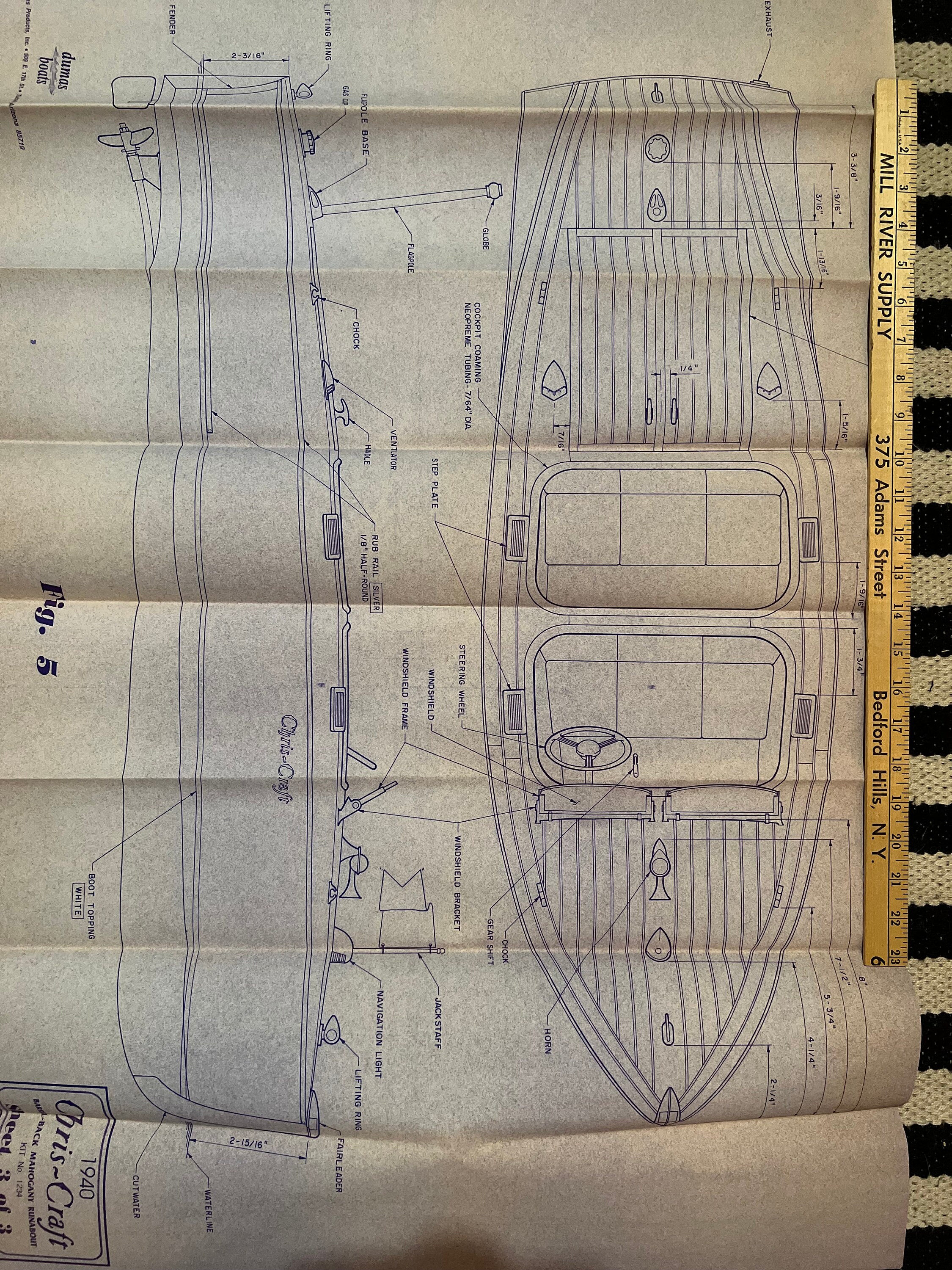 Chris Craft 1940 Barrel Back Motor Boat Kit #1234 Mahogany by Dumas, 28 ...
