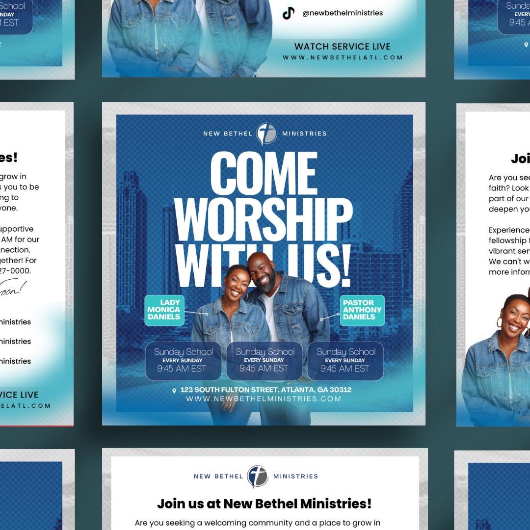 Worship Church Invite Invitation for Events, Conferences, Iteneraries ...