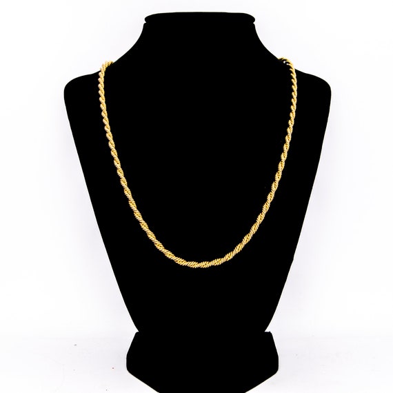 14K Gold Filled Unique Double Rope 20" Vintage Chain - Gem