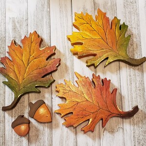 Hand Made Hand Painted Wooden Fall Leaf Decoration,wooden Stand up ...