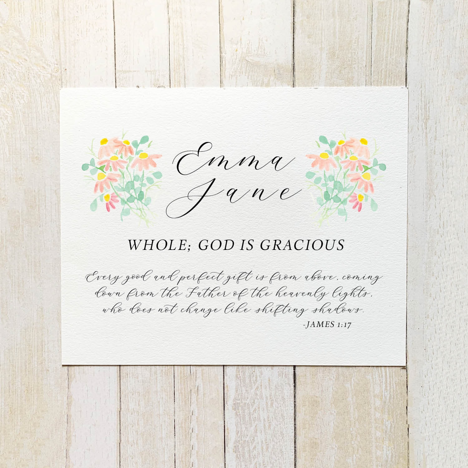 Custom Calligraphy Font and Watercolor Name Art, Name Meaning Art, Baby ...