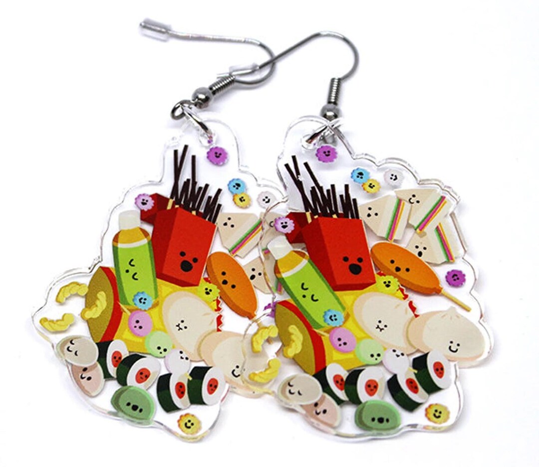 Cute Kawaii Japanese Snack Food Earrings - Etsy