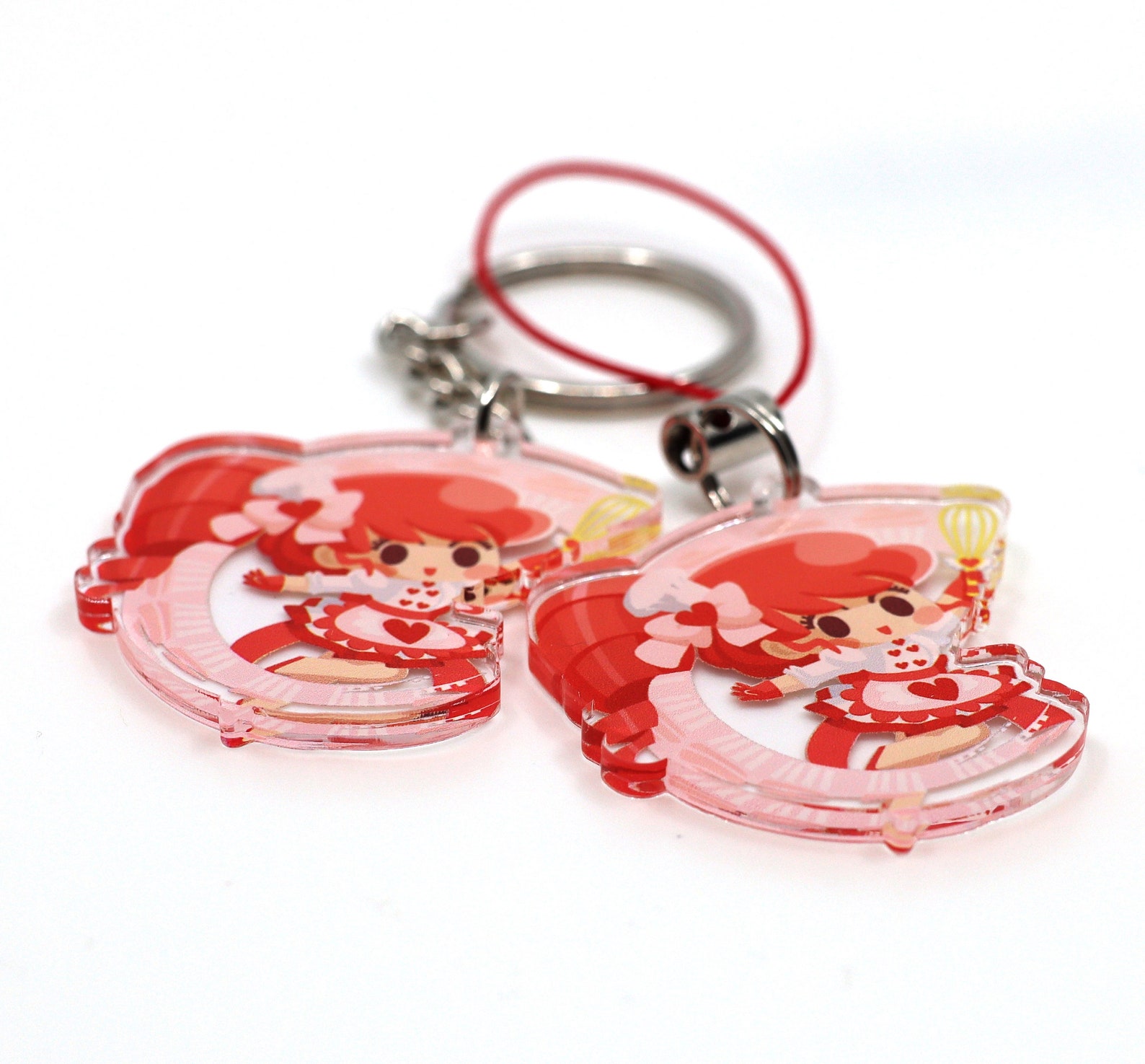 Cute Magical Girl Keychain Anime Phone charm mahou shoujo | Etsy