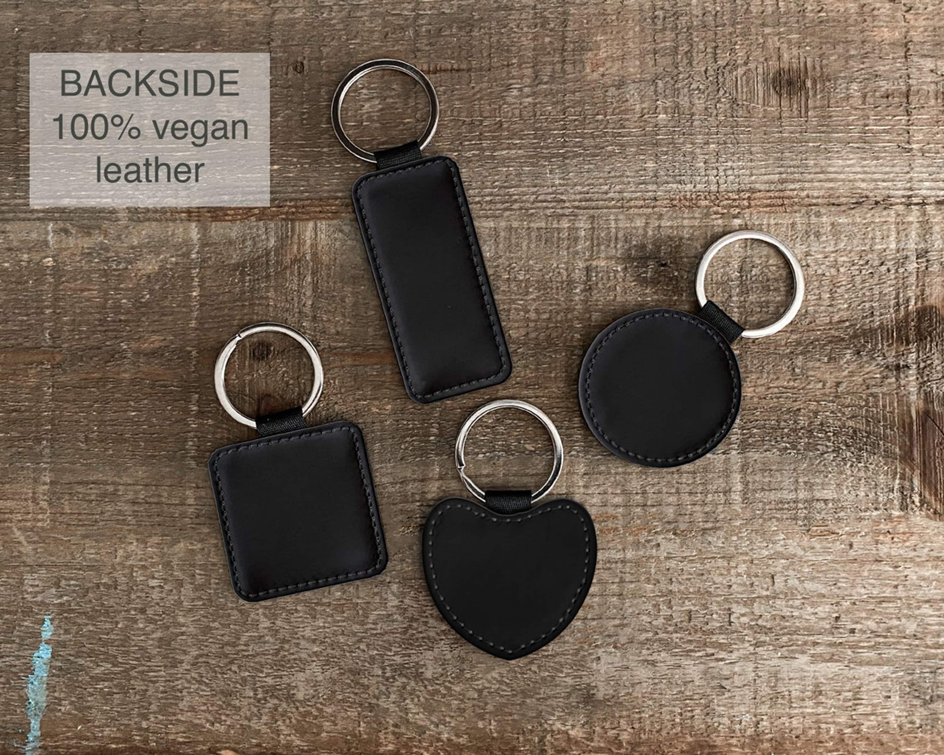 Personalized Photo Keychain Custom Key Holder Vegan Leather - Etsy