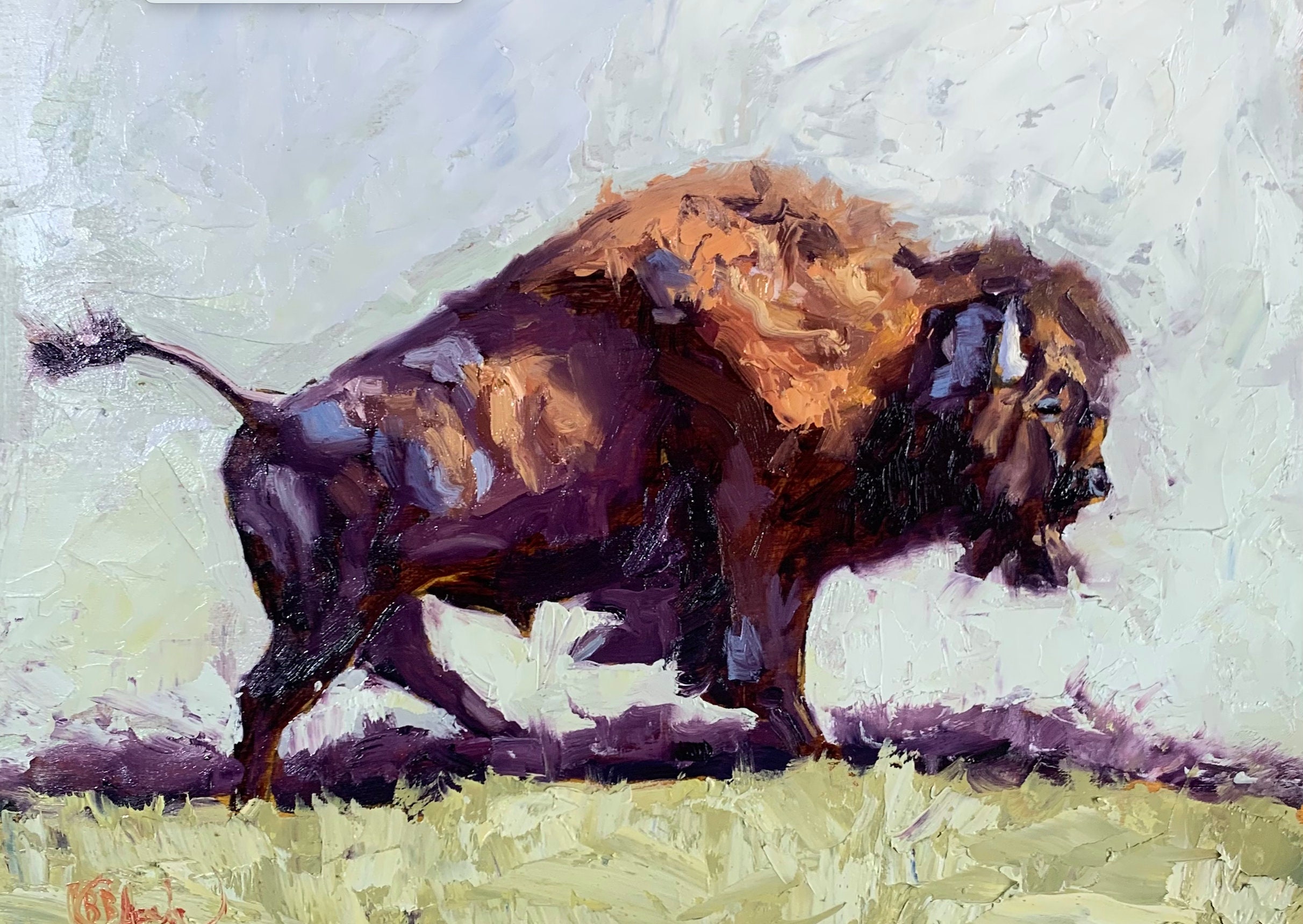 Buffalo, Bison, Western Art, Buffalo Painting, Buffalo Art, Buffalo ...