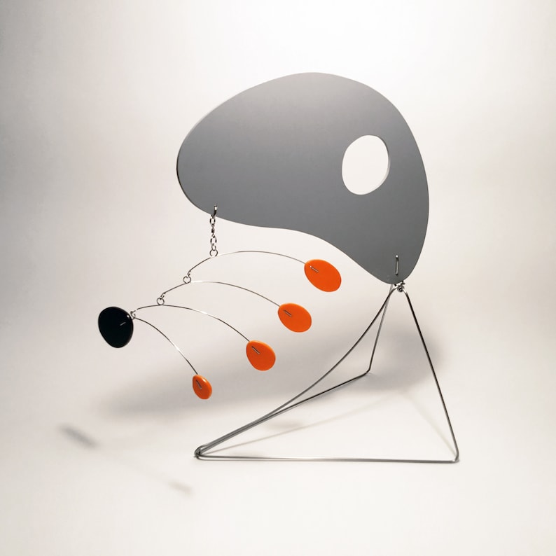 Modern Art Stabile Sculpture Mobile Table Top Kinetic Decor Guypod Home ...