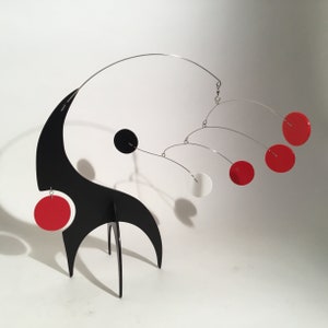 Stabile Mobile Art Table Top Home Decor Black White Red - Etsy