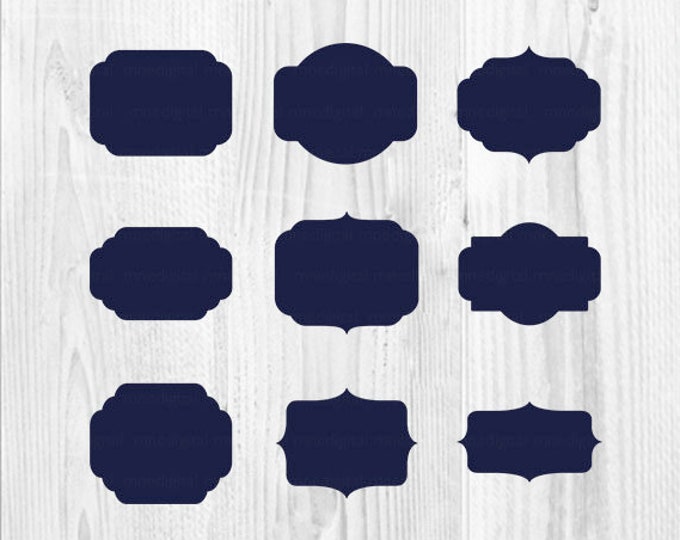 Blue Frame Clipart - Printable Images, Transparent Background, Instant ...