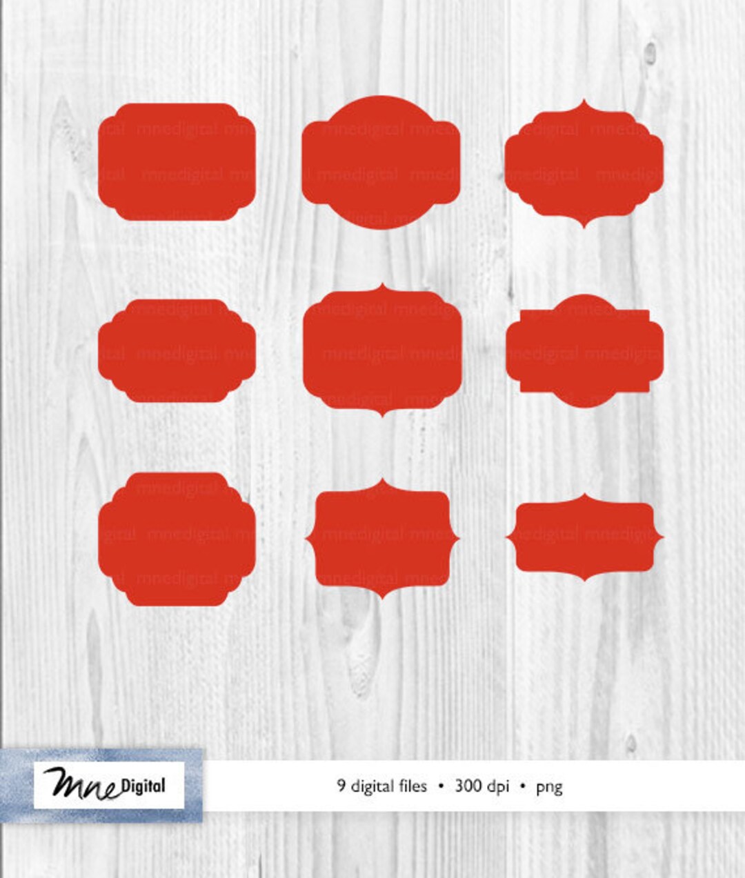 Red Digital Frames, Red Digital Frames, Printable Red Frames, PNG Red ...