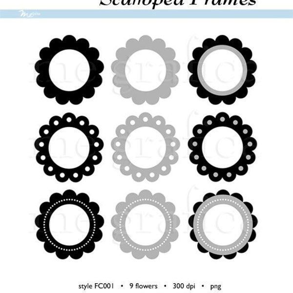 Scallop Frame - Etsy