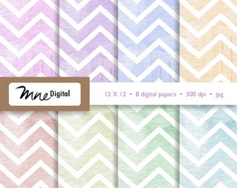 Watercolor Chevron | Etsy