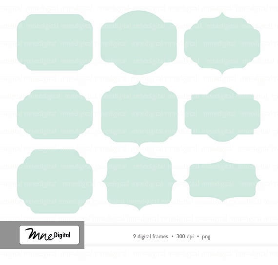 Digital Mint Frames Printable Instant Digital Download PNG - Etsy