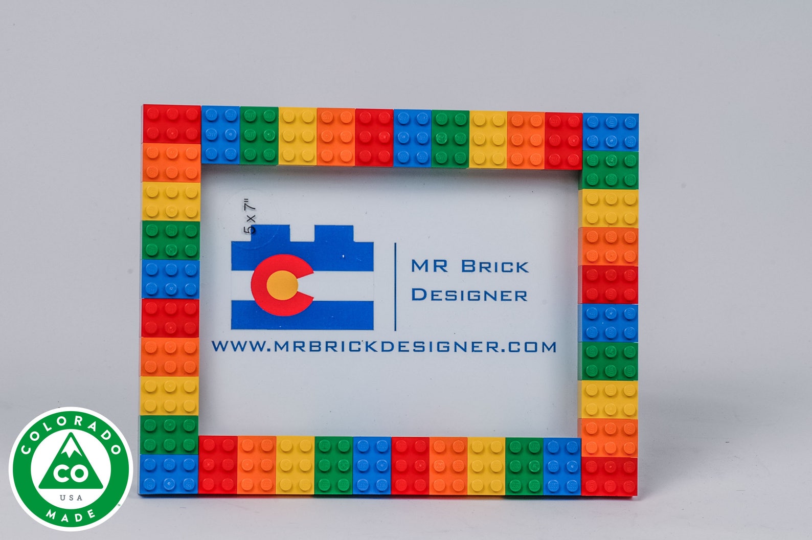 5x7 Rainbow Picture Frame Made From LEGO® Elements | Etsy