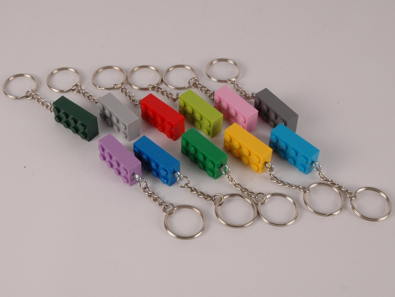 Colorful Brick Key Chain Key Ring or Zipper Pull - Etsy