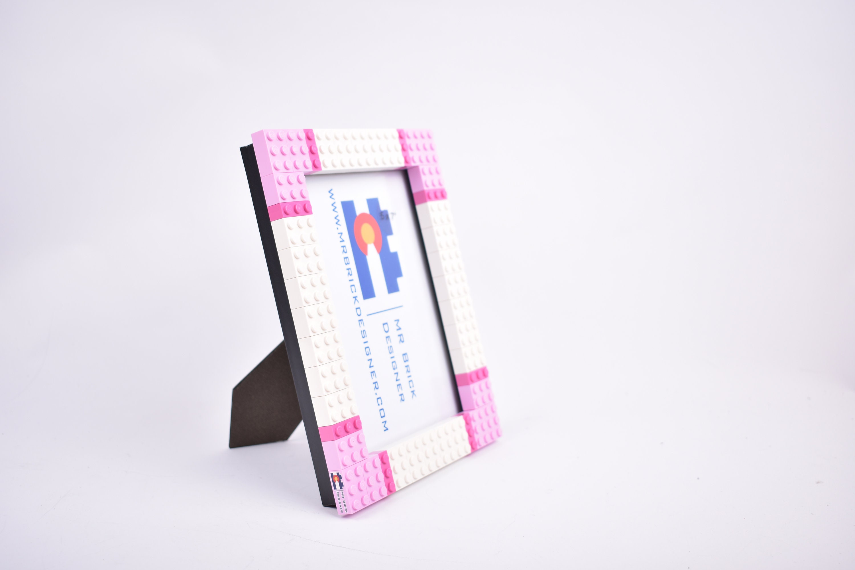 Pink and White 5x7 Picture Frame Made With LEGO® Elements - Etsy