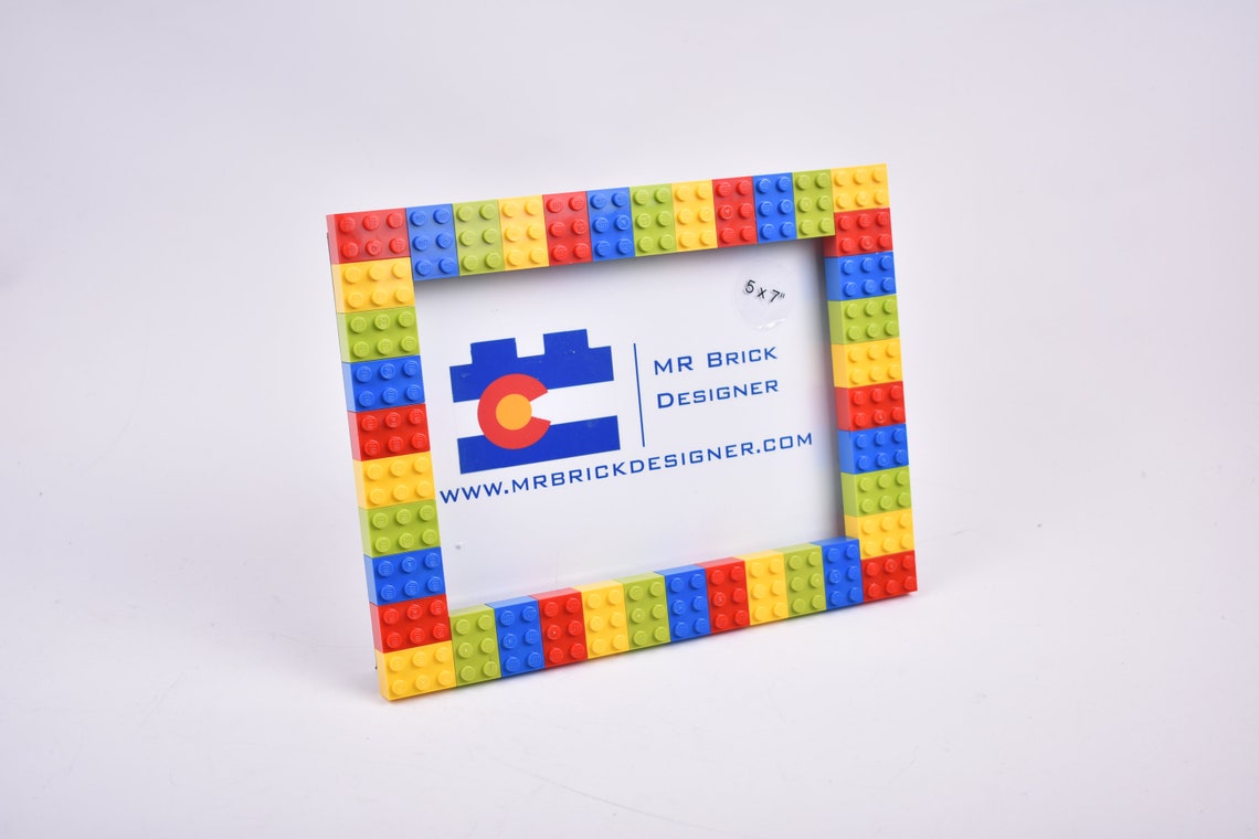 Bright 5x7 Picture Frame Multi-color Made From LEGO® Elements | Etsy