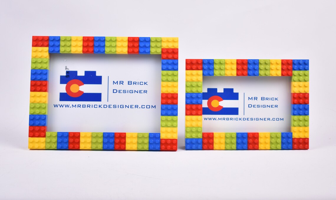 Bright 5x7 Picture Frame Multi-color Made From LEGO® Elements | Etsy