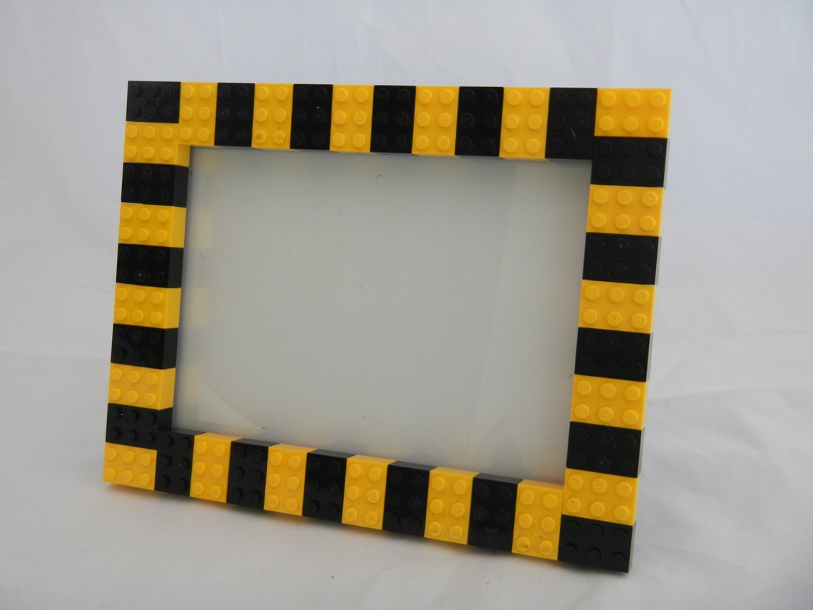 Black and Yellow 5x7 Picture Frame Made From LEGO® Elements - Etsy