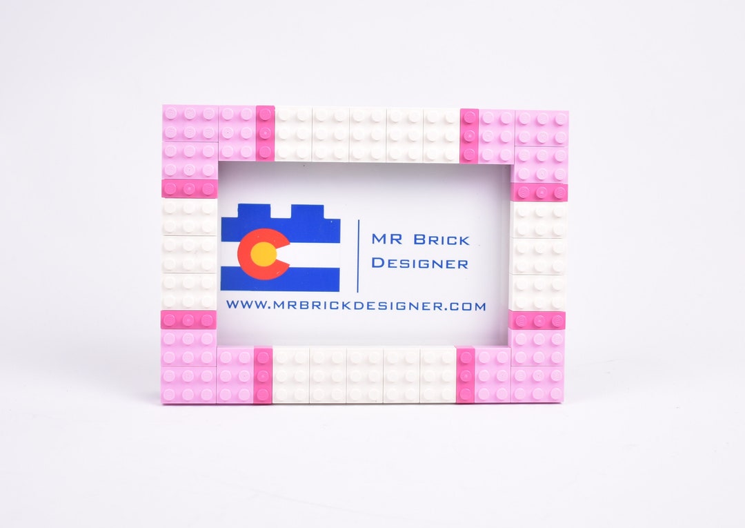 4x6 Pink and White Picture Frame Made From LEGO® Elements - Etsy