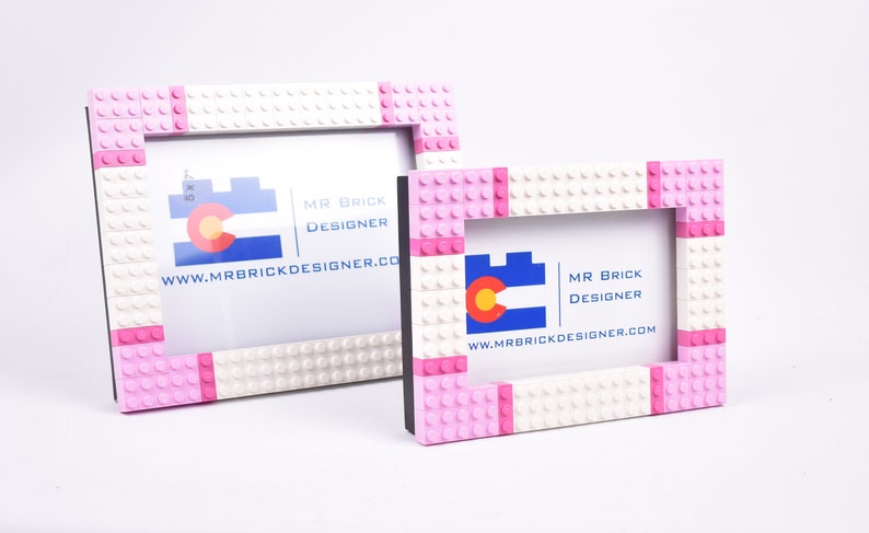 4x6 Pink and White Picture Frame Made From LEGO® Elements - Etsy