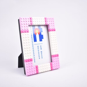 4x6 Pink and White Picture Frame Made From LEGO® Elements - Etsy