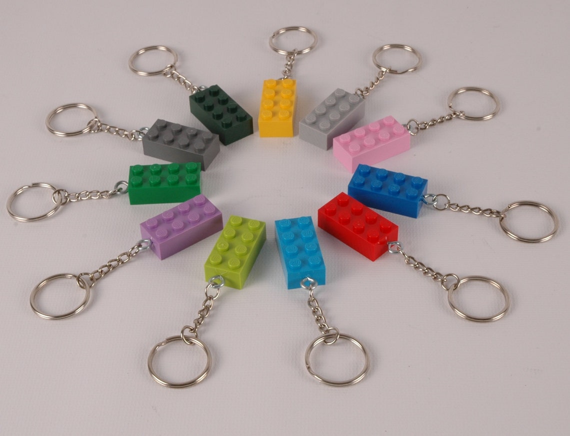 Colorful Brick Key Chain Key Ring or Zipper Pull - Etsy