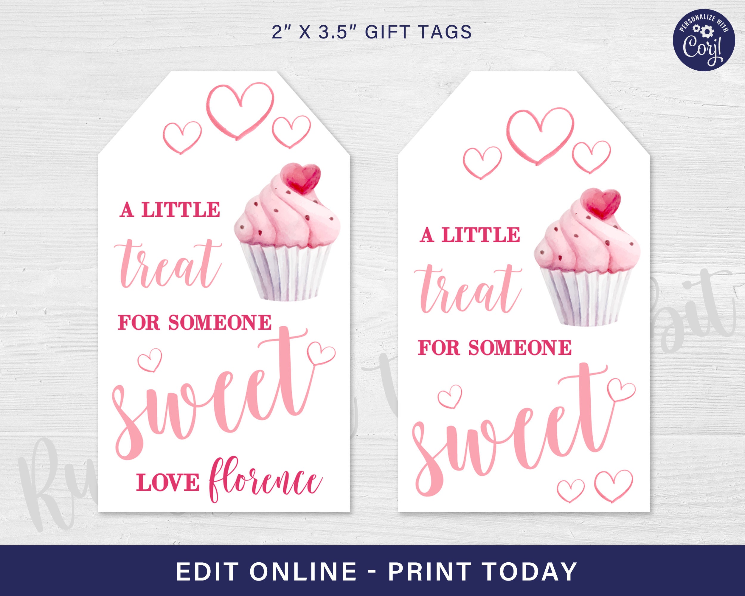 Sweet Treat Gift Tag Valentine's Gift Tag Sweet Treat - Etsy UK